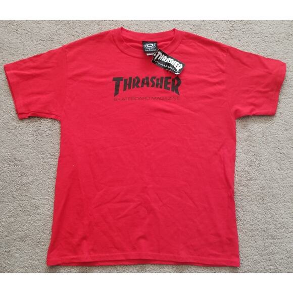 Thrasher | Shirts & Tops | Htf Red Thrasher Kids Large Shortsleeved ...